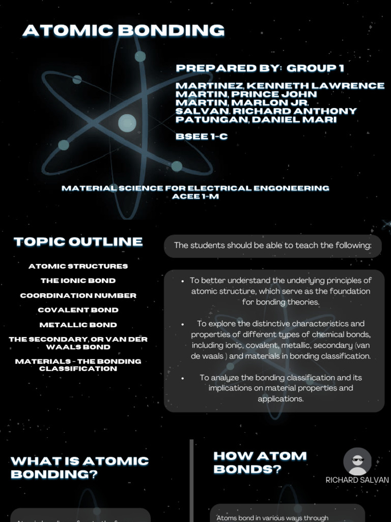 Atomic Bonding - Group 1 | PDF