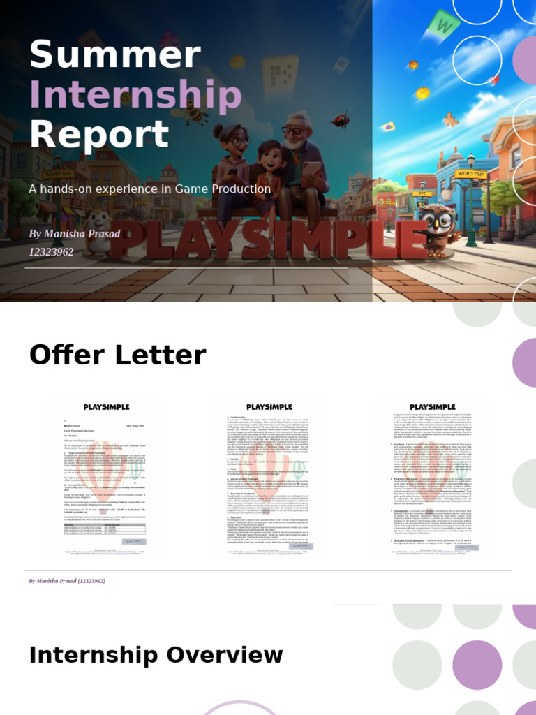 Summer Internship Presenation | PDF