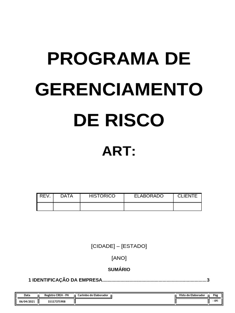 Modelo de PGR Atualizado 02 | PDF