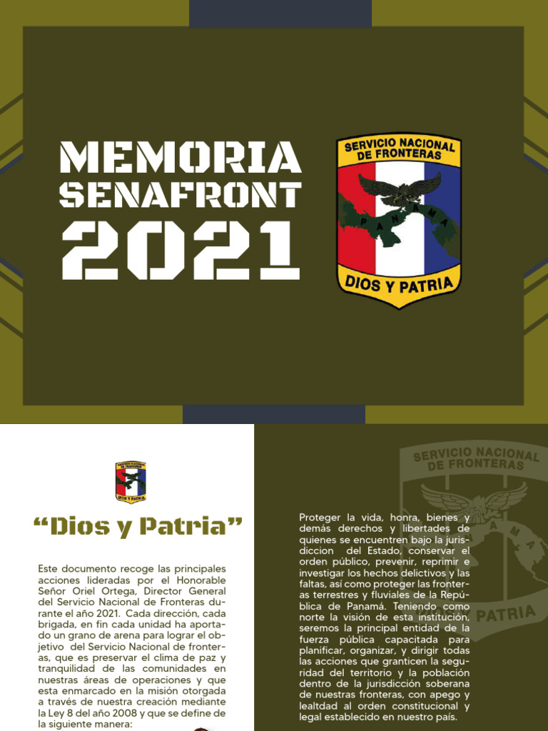 MEMORIA DE SENAFRONT 2021 | PDF