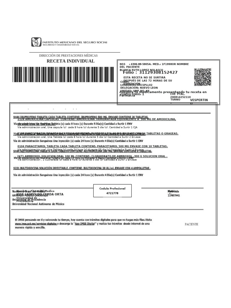 Receta Gastroenteritis - 112109 | PDF