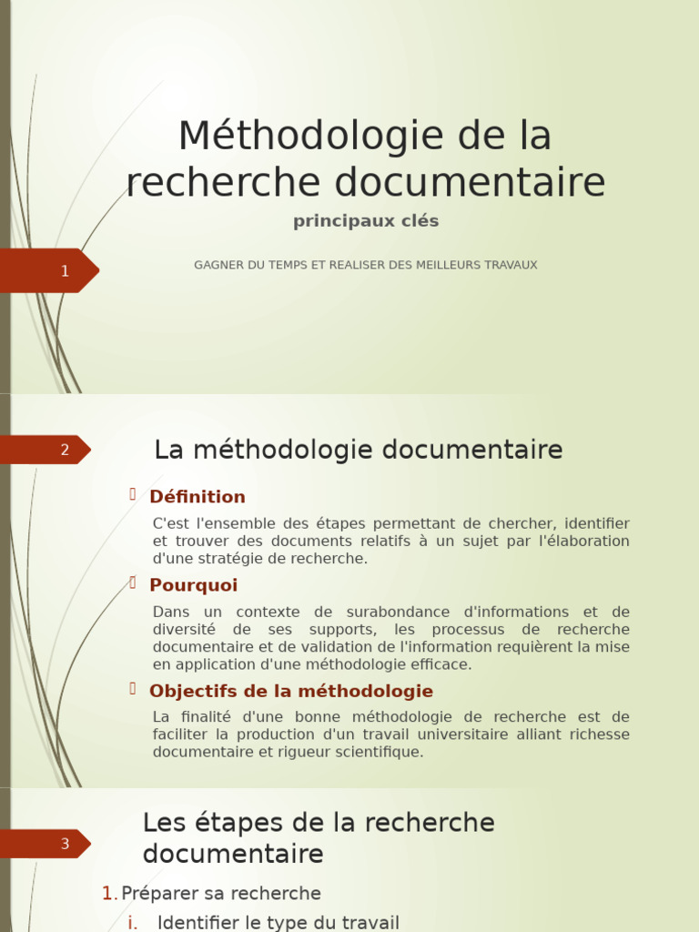 Cours 2 - Méthodologie de la recherche documentaire | PDF