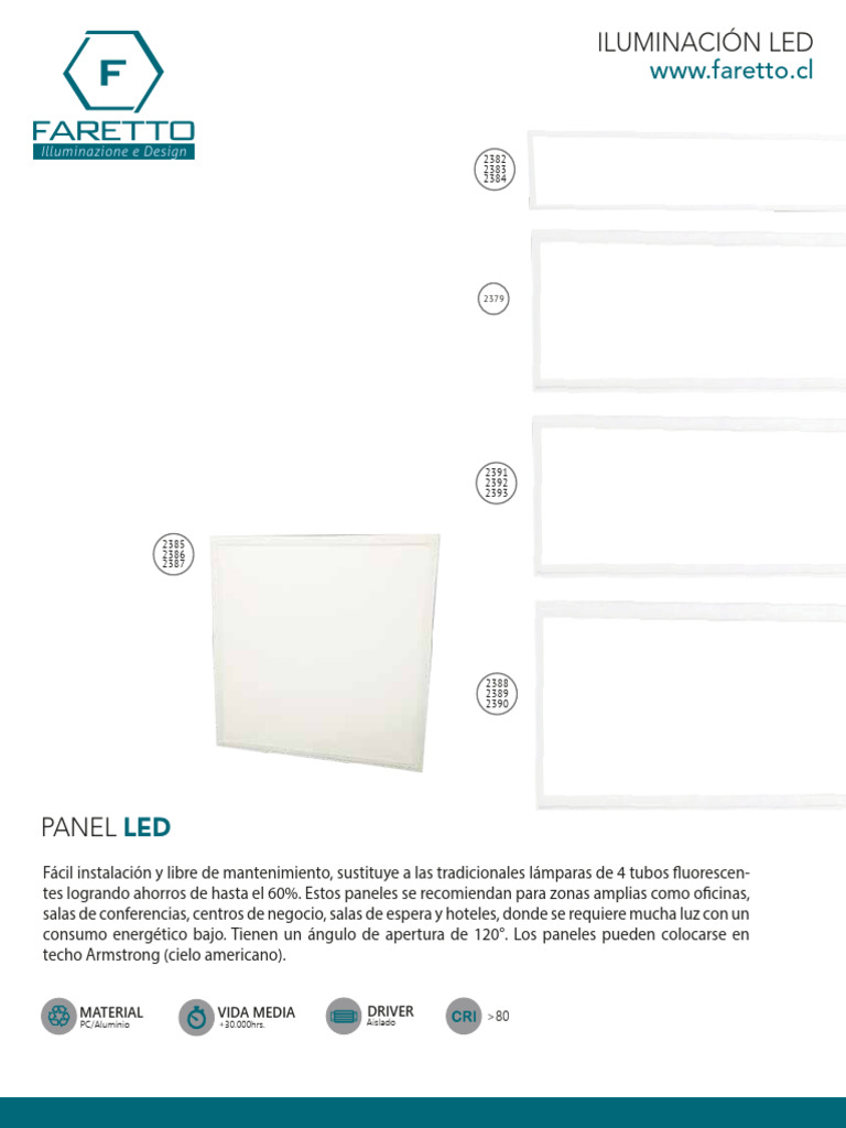 Ficha Tecnica Luminarias | PDF