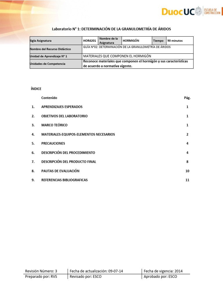 Guía N°02 - Determinación de La Granulometría de Áridos | PDF