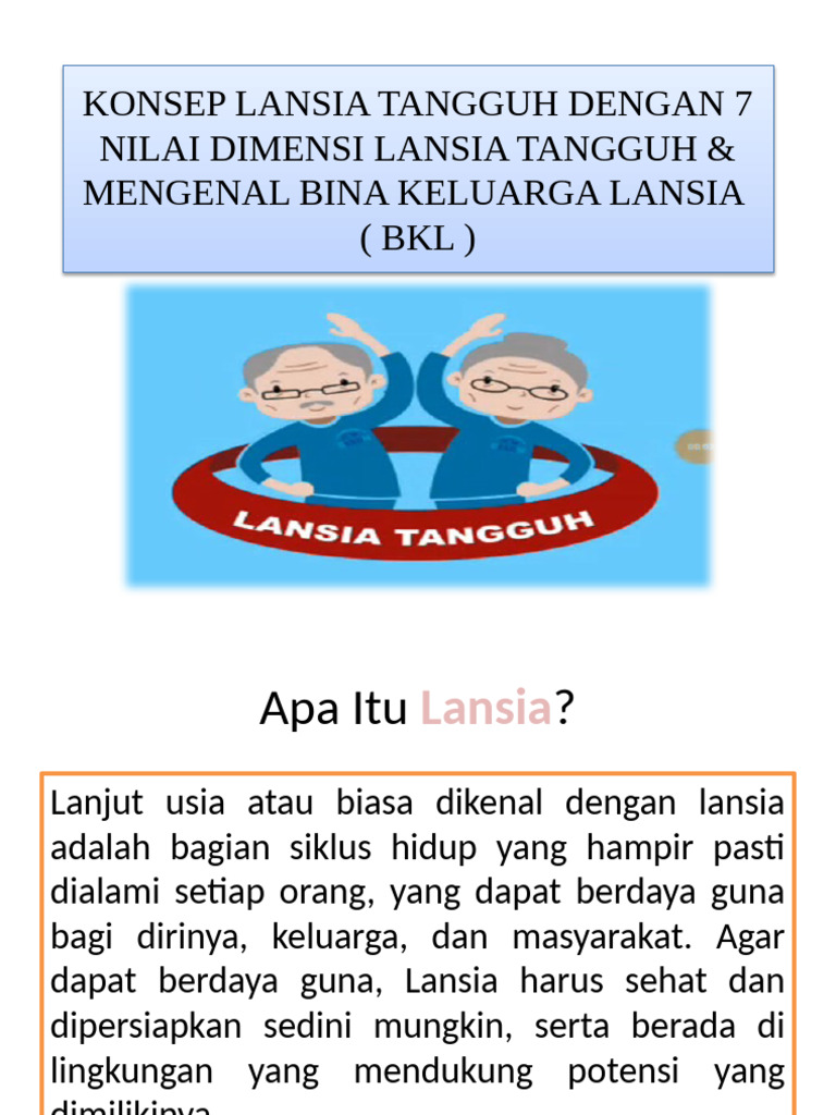 PPT Lansia Tangguh | PDF