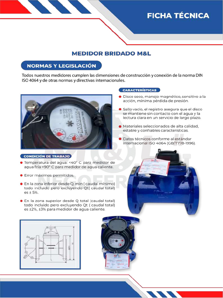 Ficha Tec. Medidor Bridado Myl-2 | PDF