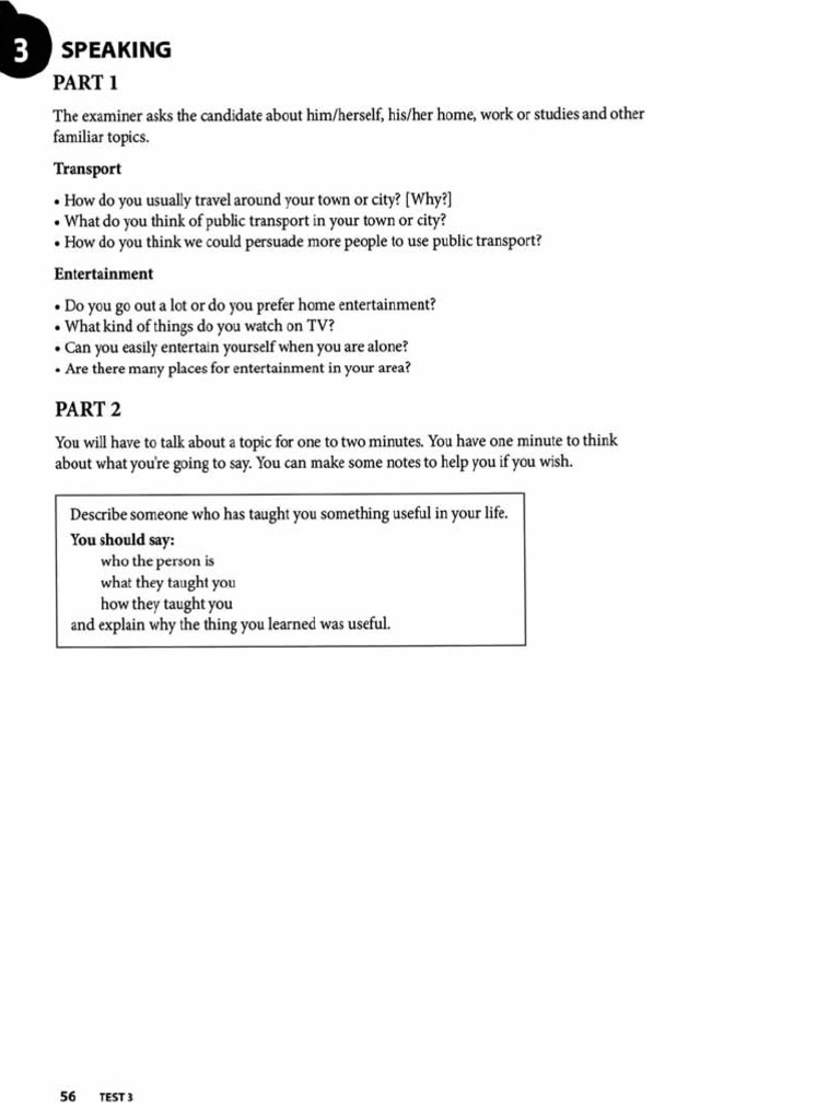 Speaking Test3 Pdf
