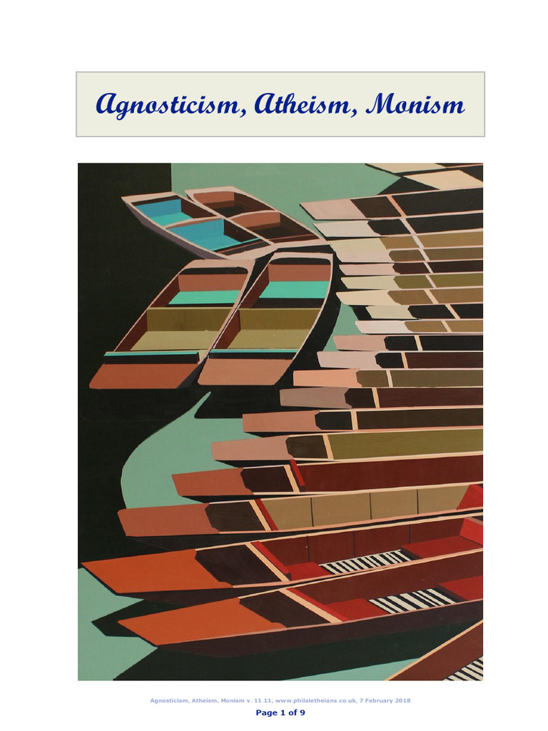 Agnosticism, Atheism, and Monism Explained | PDF | Agnosticism | Atheism