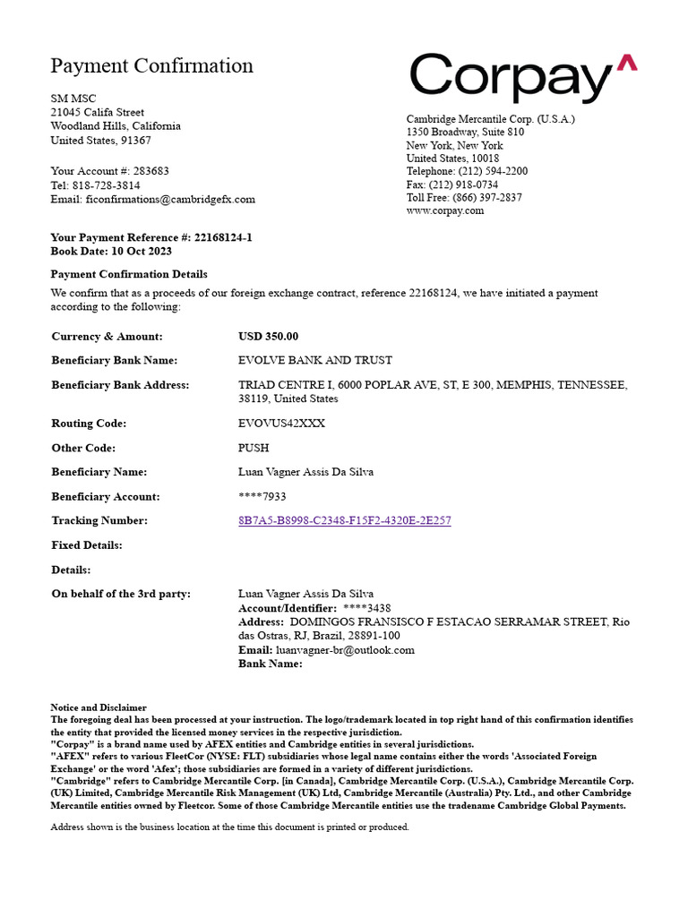 Payment Confirmation | PDF