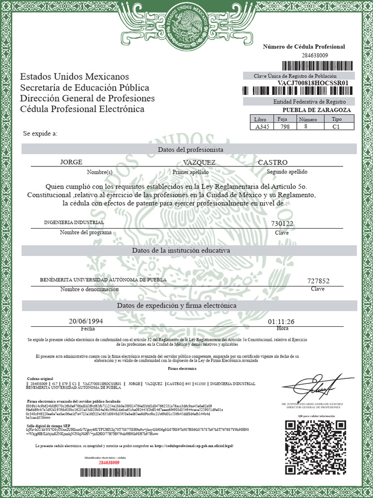 Cedula Electronica | PDF