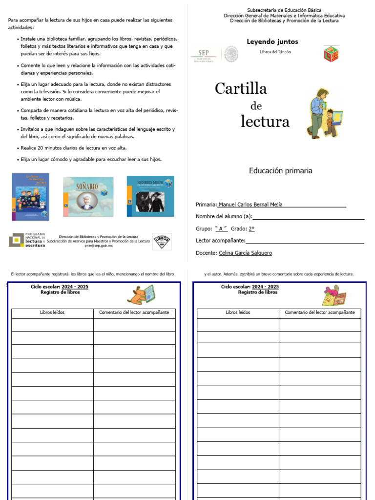 Cartilla - de - Lectura - Primaria - 2024 - 2025 | PDF | Comunicación ...