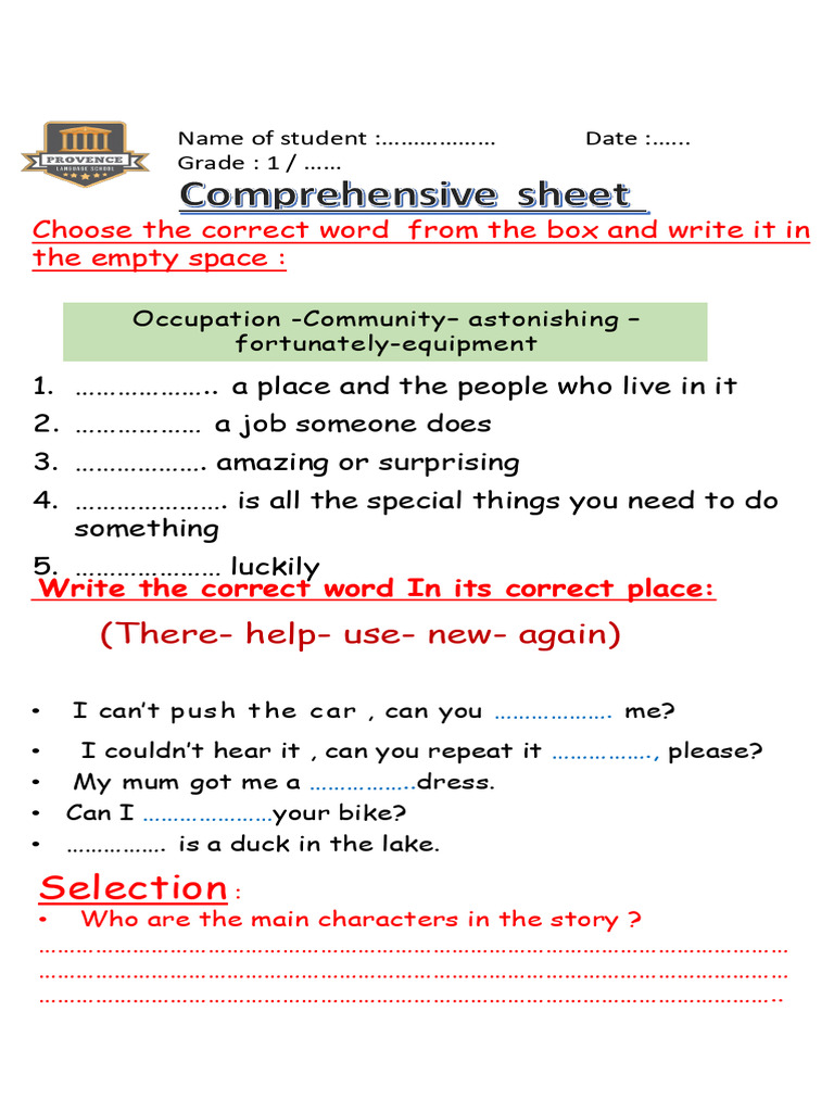 Comprehensive Sheet Week 2 | PDF