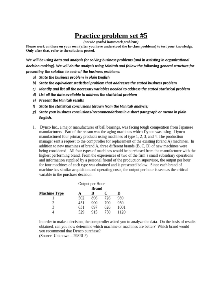 Practice Problem Set5 1022 | PDF
