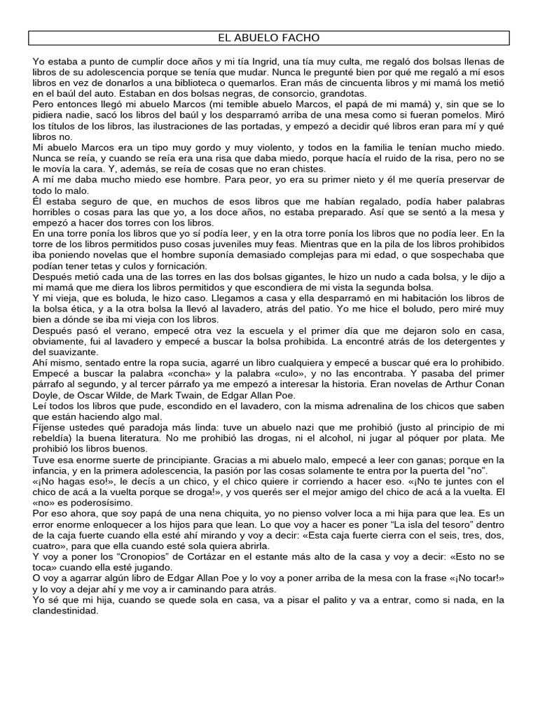 El Abuelo Facho | PDF