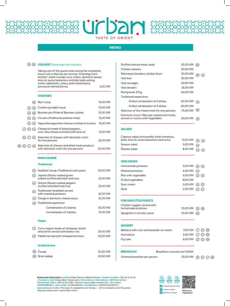 Menu URBAN | PDF