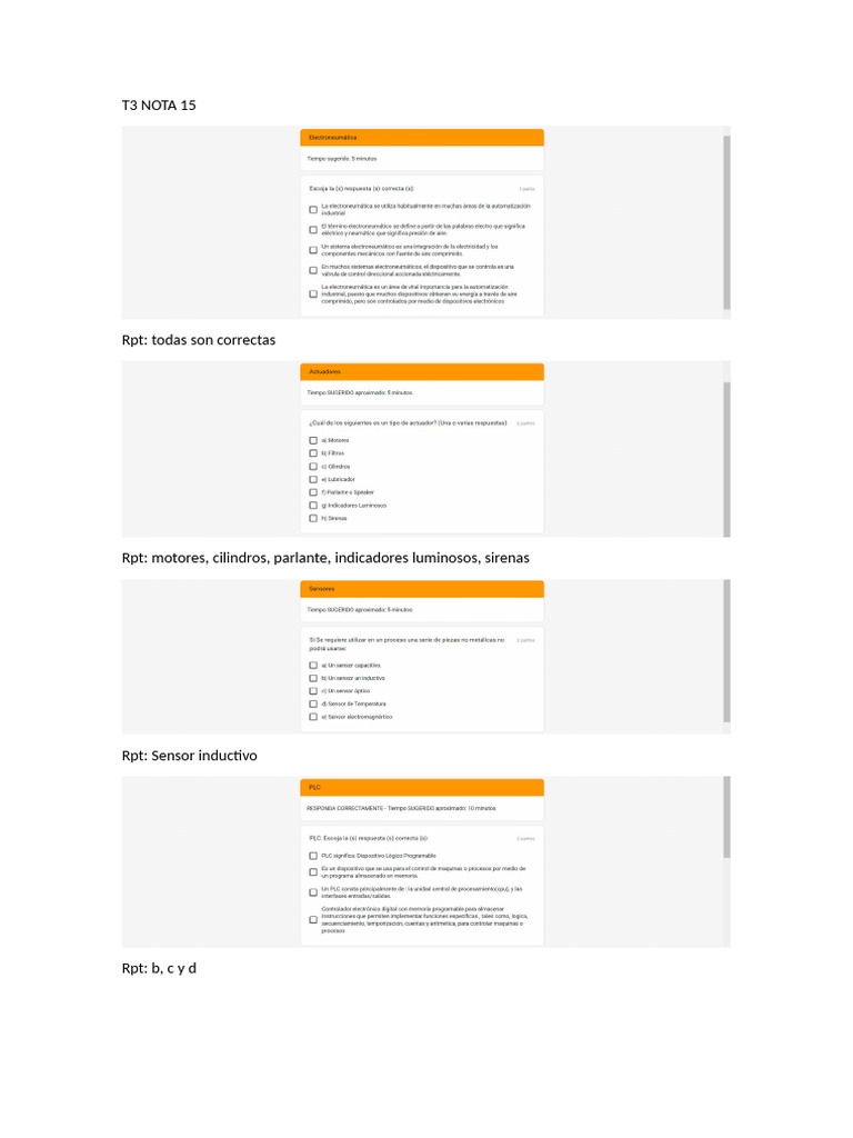 Formulario t3 - Nota 15 | PDF