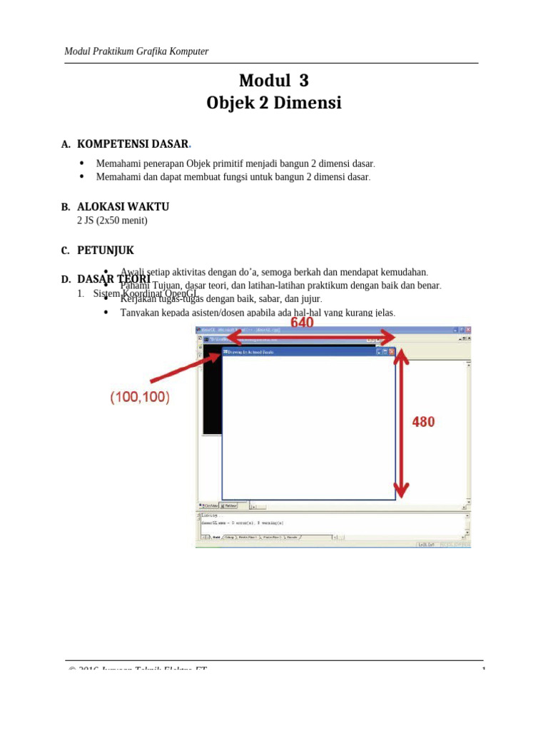 Modul 3 OBJEK 2D | PDF