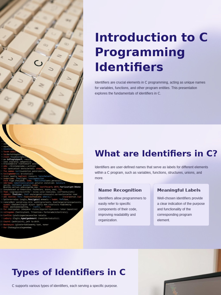 Introduction To C Programming Identifiers | PDF