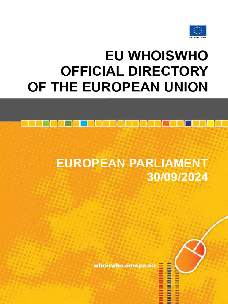 EU WHO IS WHO - OFFICIAL DIRECTORY OF THE EUROPEAN UNION (Status: 30/09 ...
