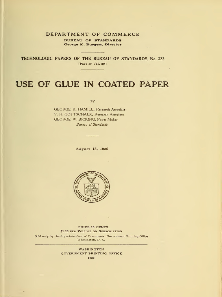 Use of Glue in Coated Paper | PDF