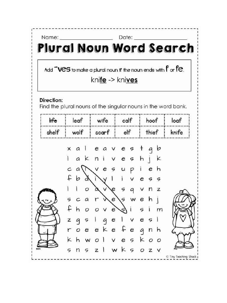 Plural Word Search | PDF