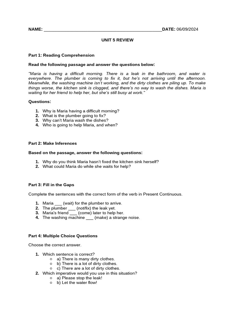 Unit 5 Review | PDF