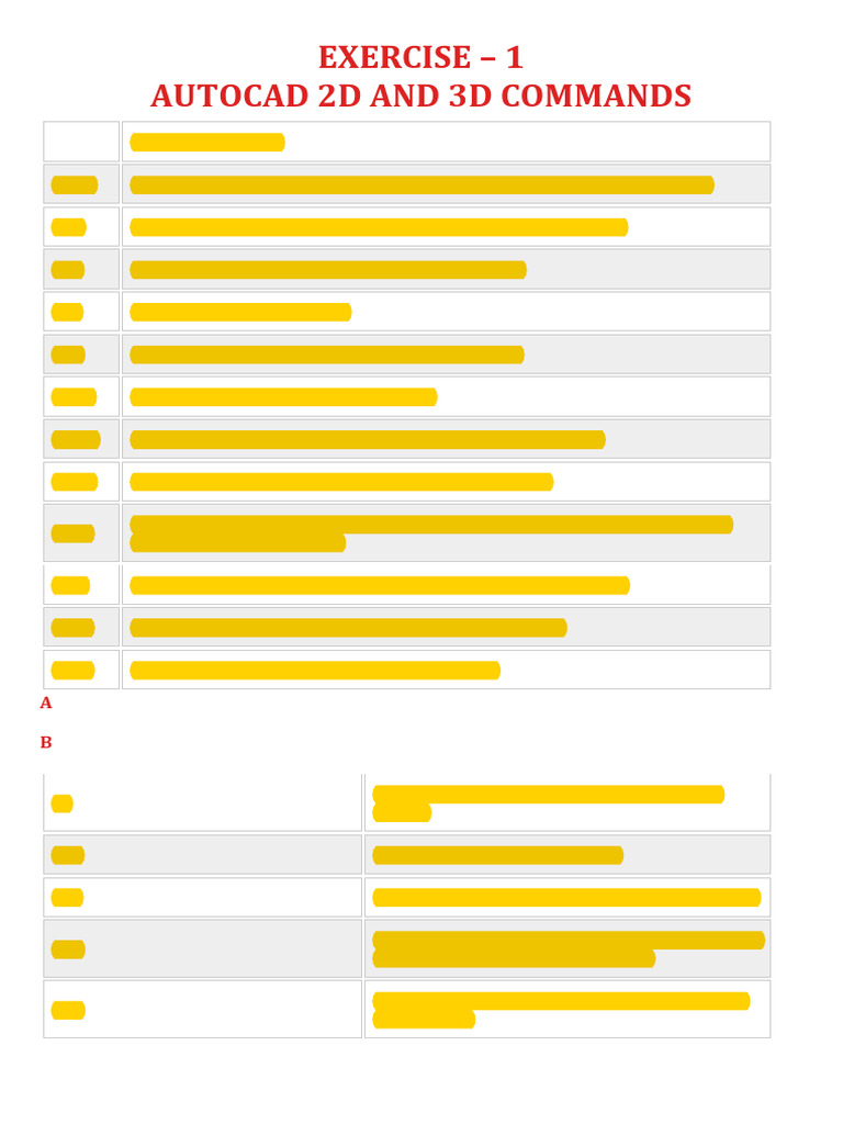 Assignment 1 Autocad Commands | PDF