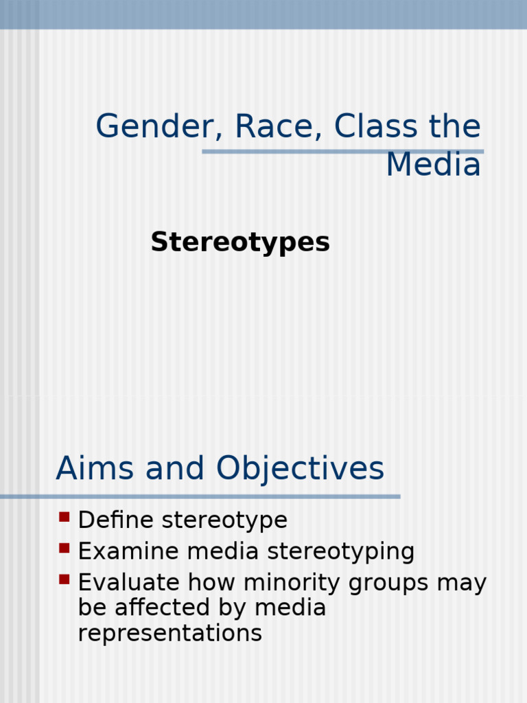 Lecture 4 - Stereotypes and Effects | PDF