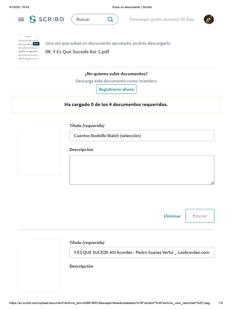 Suba Un Documento - Scribd | PDF