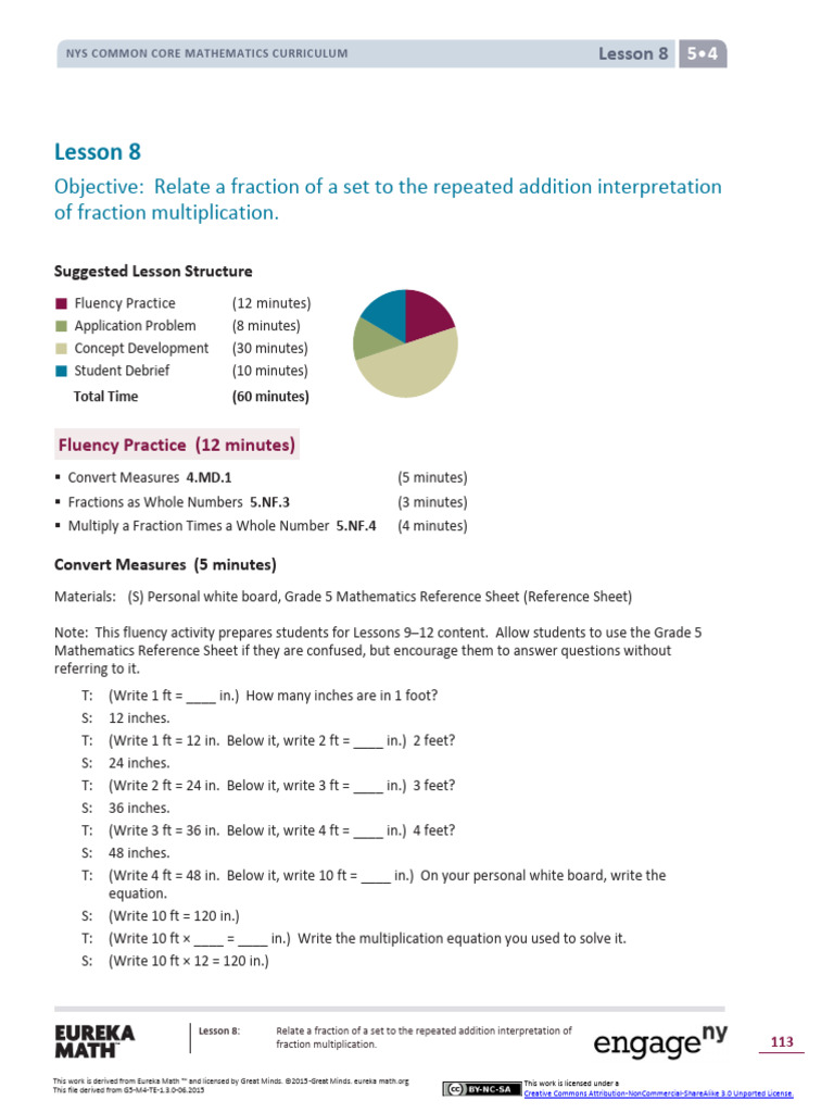 Math g5 m4 Topic C Lesson 8 | PDF