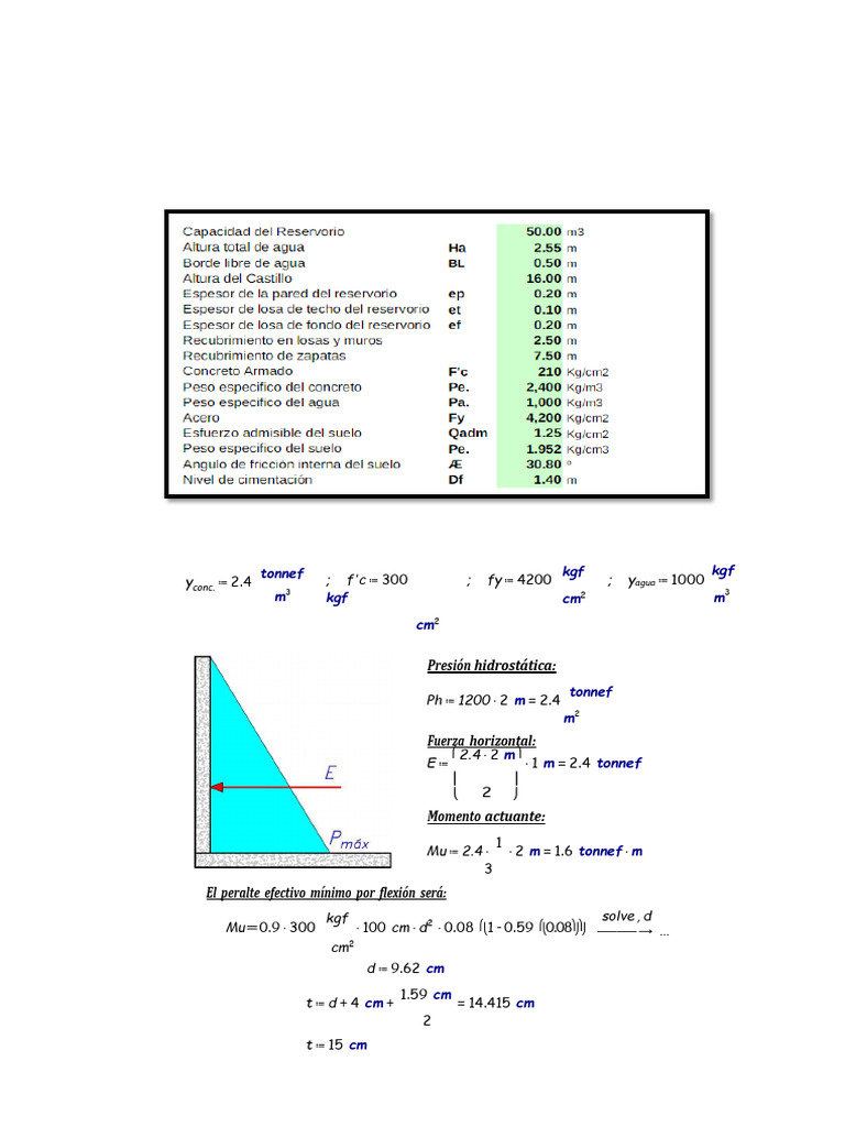Diseño de Tanque Elevado-PDF MACURY | PDF