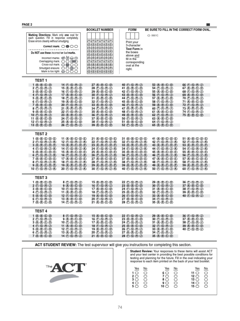Answer Sheet | PDF