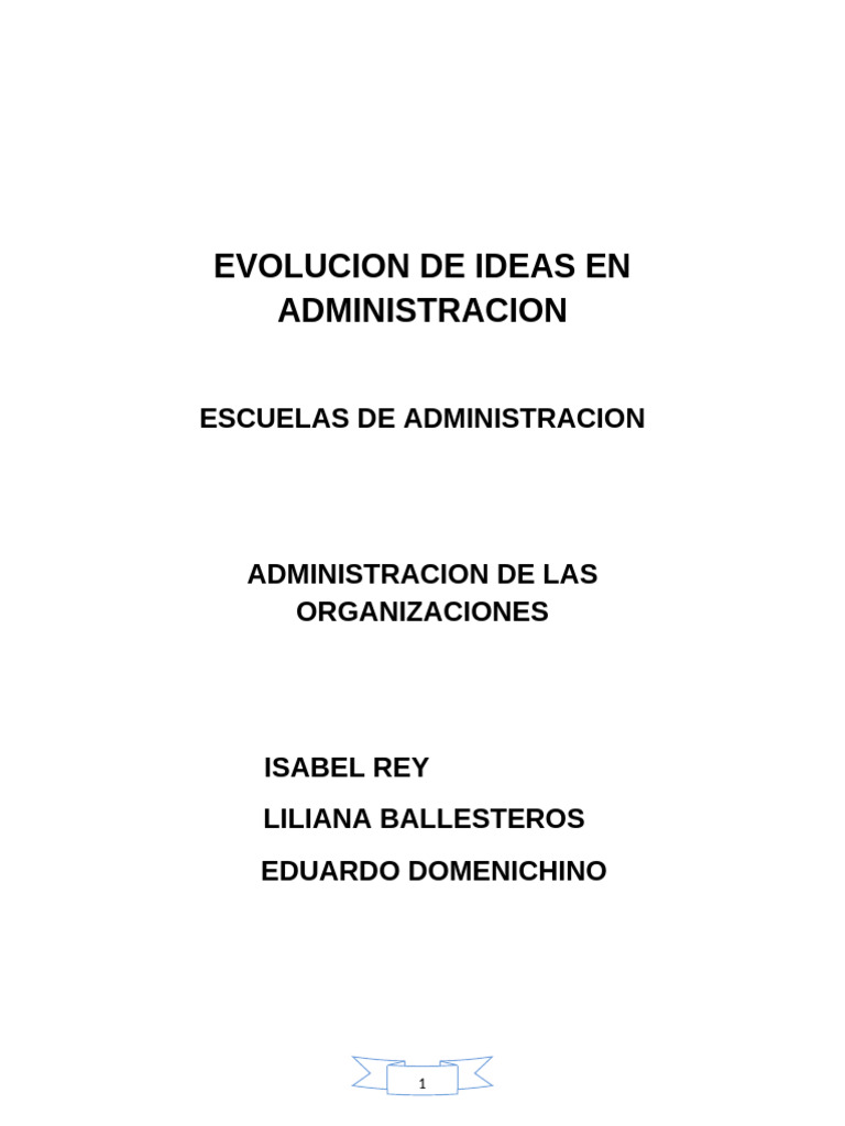 Evolución de Ideas en Adm Inistración Libro Completo | PDF