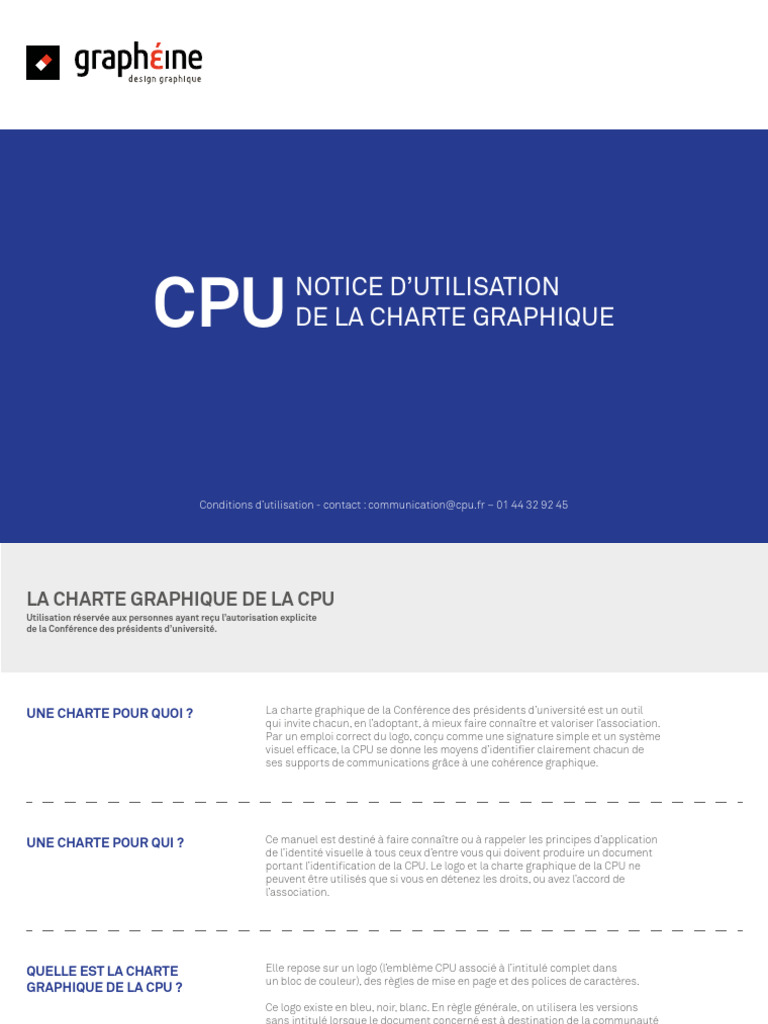 CPU Notice Charte Graphique | PDF
