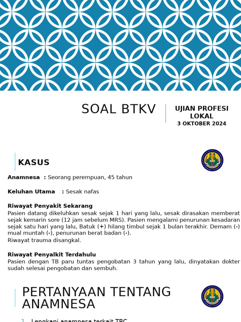 Soal BTKV Empyema | PDF