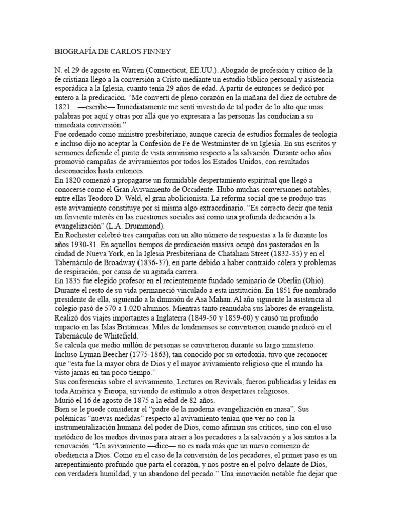 Biografia Carlos Finney | PDF