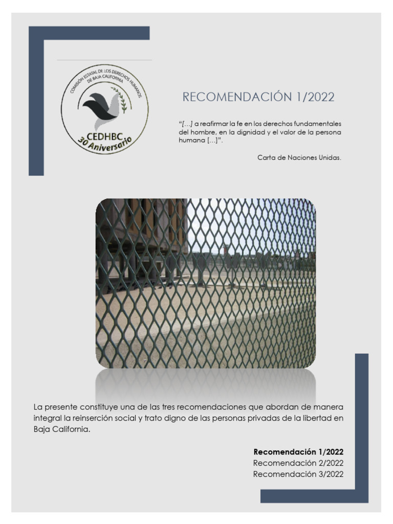 Cedh Recomendacion 1 2022 | PDF