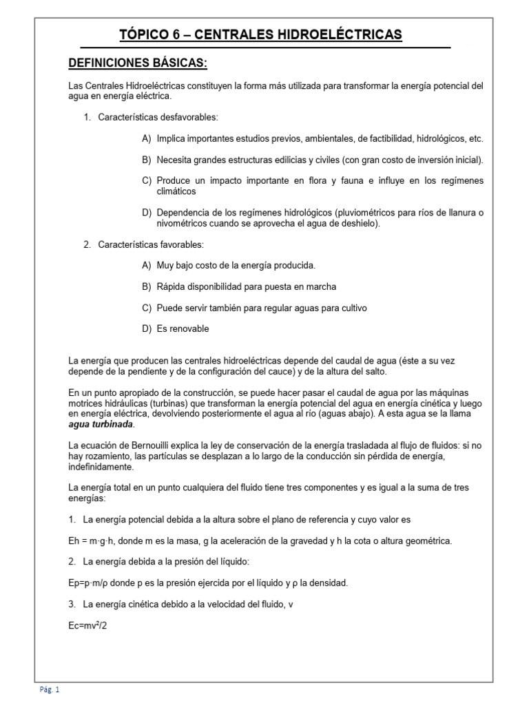 Parte 6 Centrales Hidroel-Ctricas | PDF