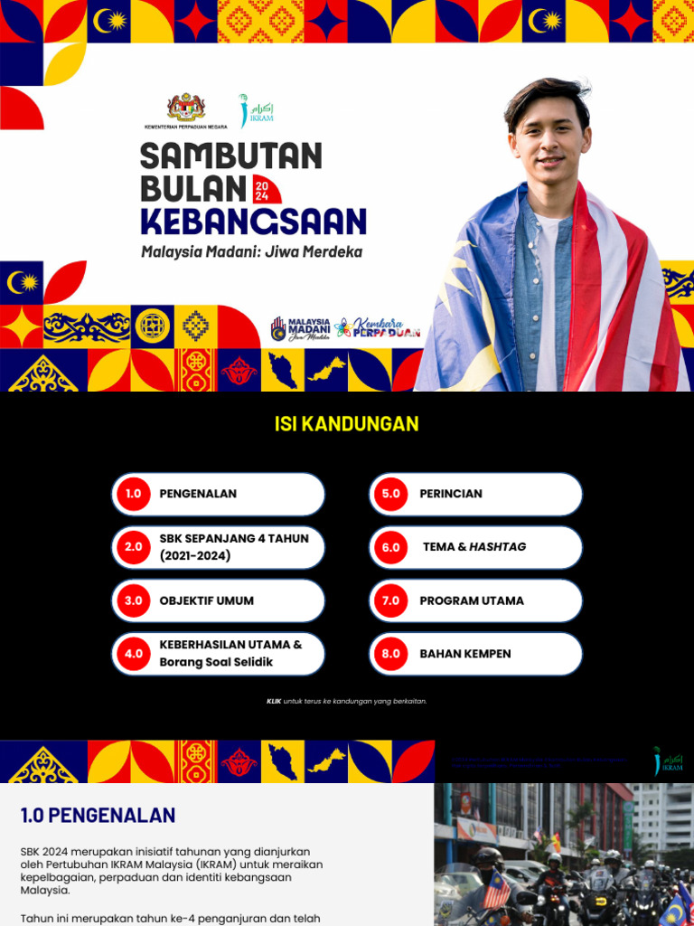 Panduan Komunikasi Sambutan Bulan Kebangsaan (SBK) 2024-1 | PDF