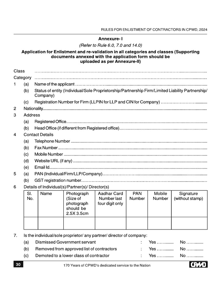 CPWD Enlistment | PDF