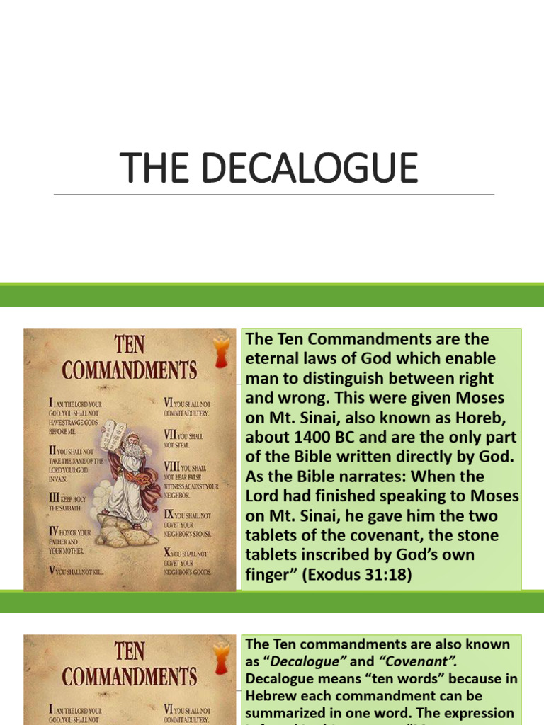The Decalogue | PDF