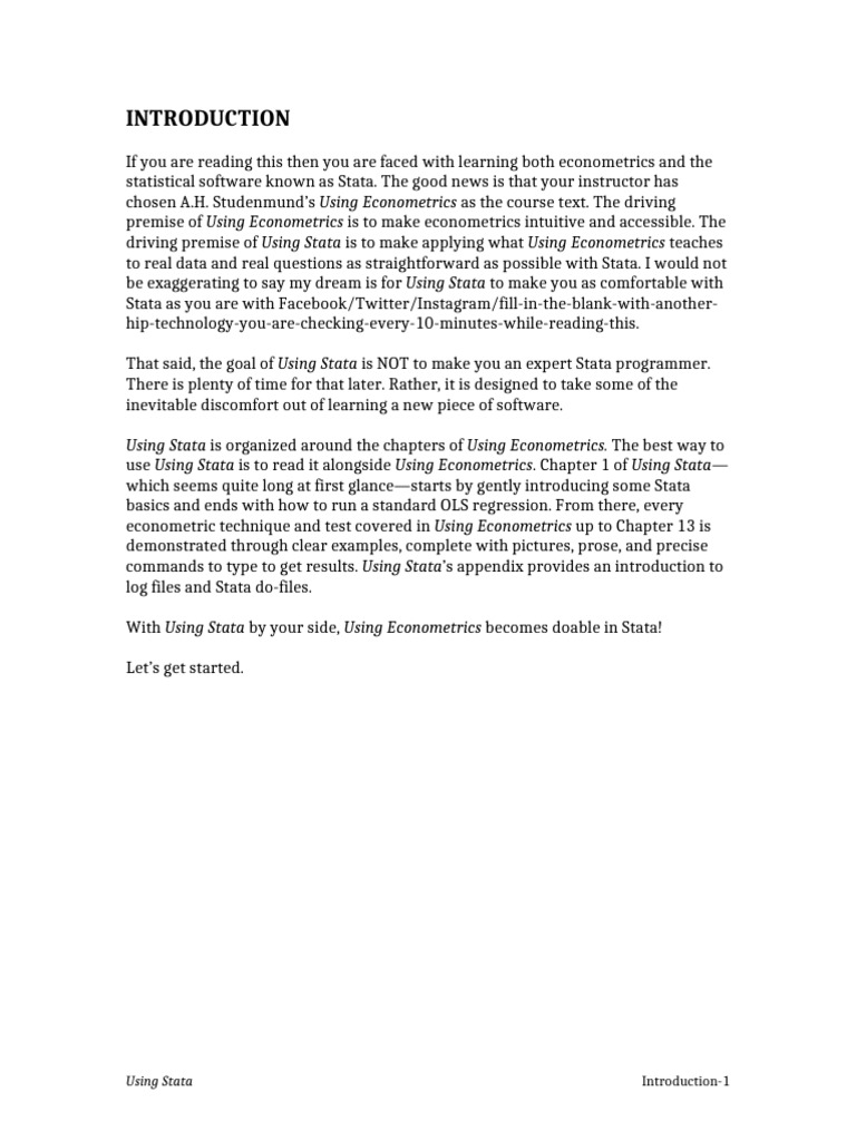 _Using_Stata_Introduction | PDF