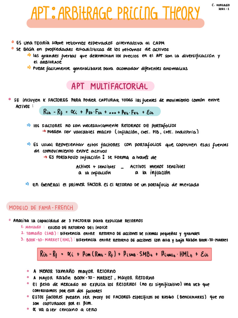 APT_ Arbitrage Pricing Theory | PDF