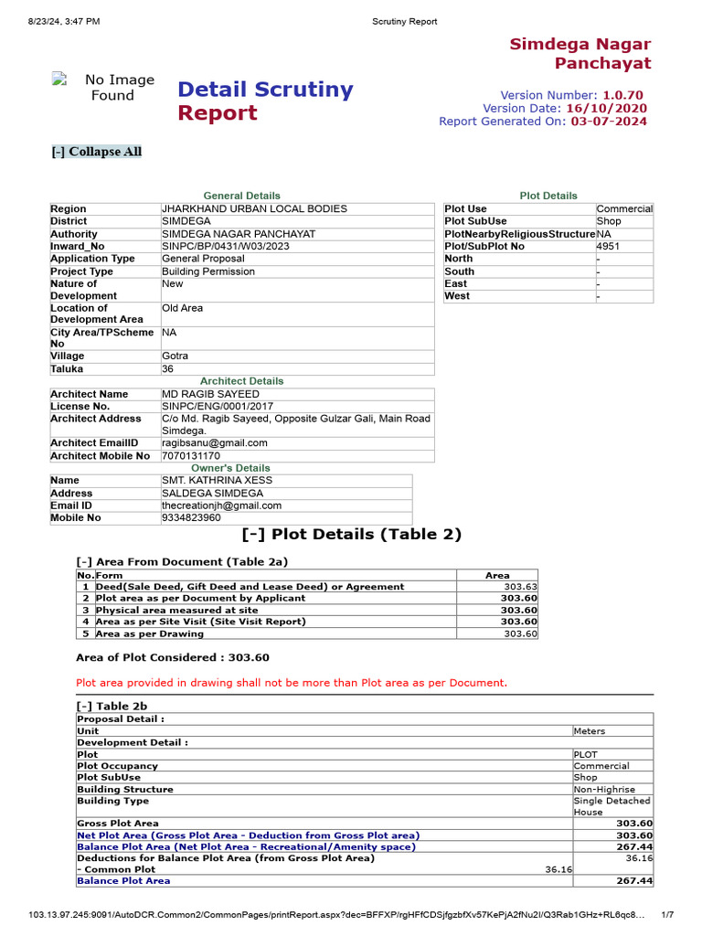 Detail Scrutiny Report | PDF