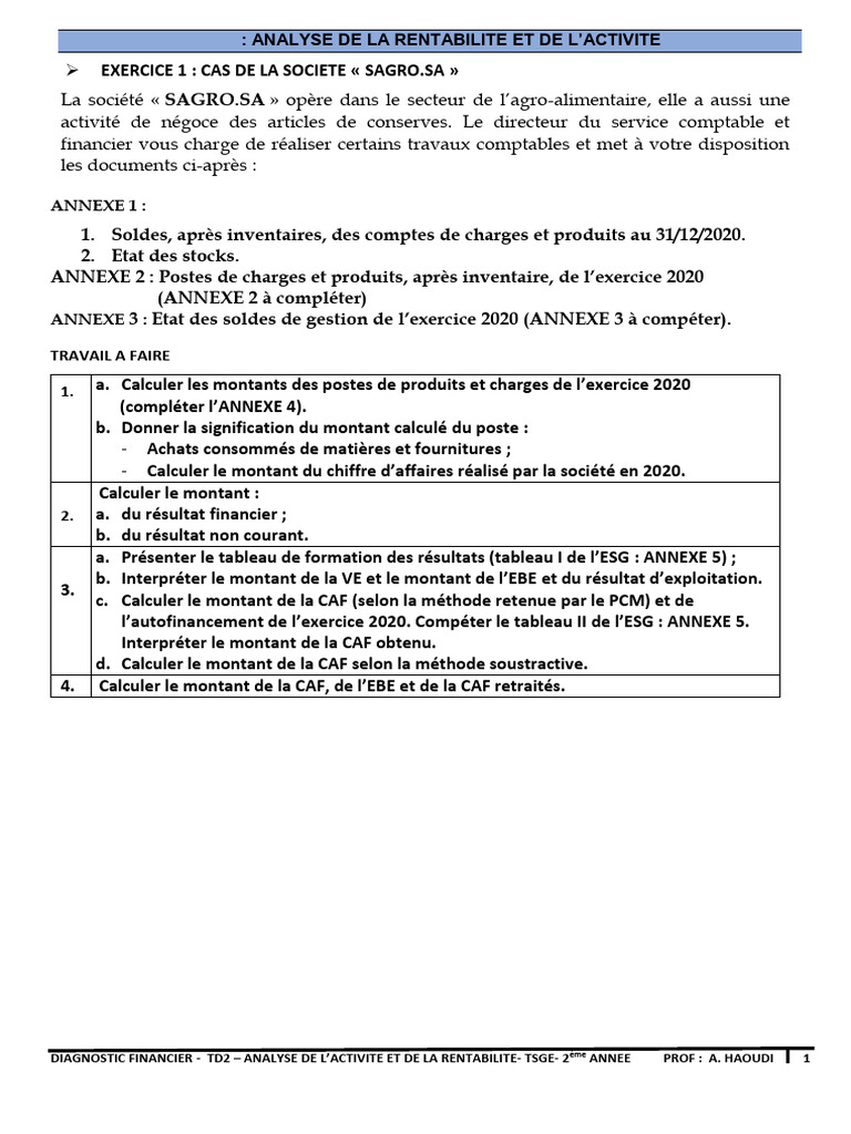Corrige TD2 Exercice1 2021 2022 | PDF