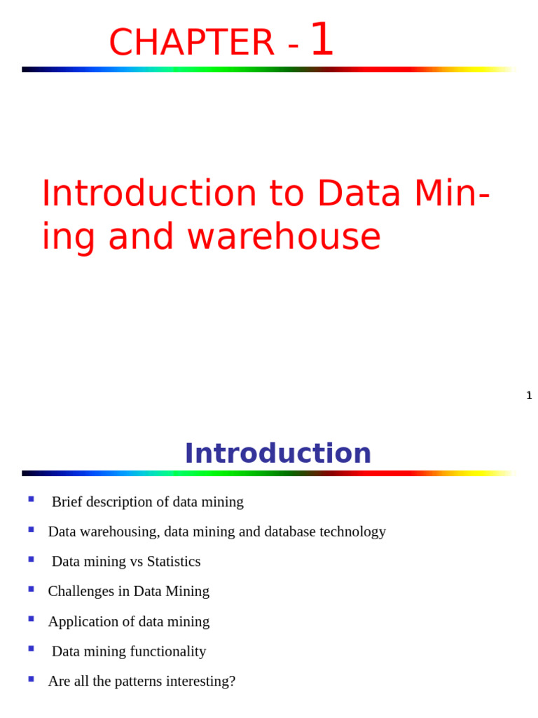 CHAPTER 1 Data Mining | PDF