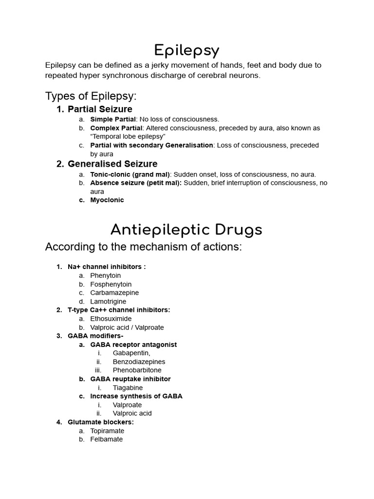 Antiepileptic Drugs | PDF
