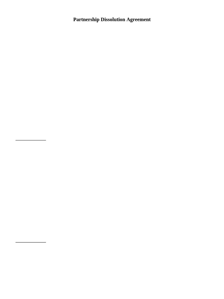 Partnership Dissolution Agreement Document Saved On 4 18 2024 | PDF