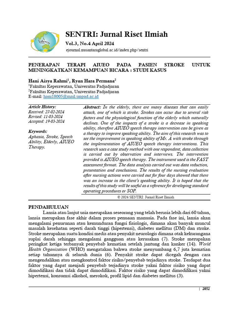 SENTRI: Jurnal Riset Ilmiah: Vol.3, No.4 April 2024 | PDF