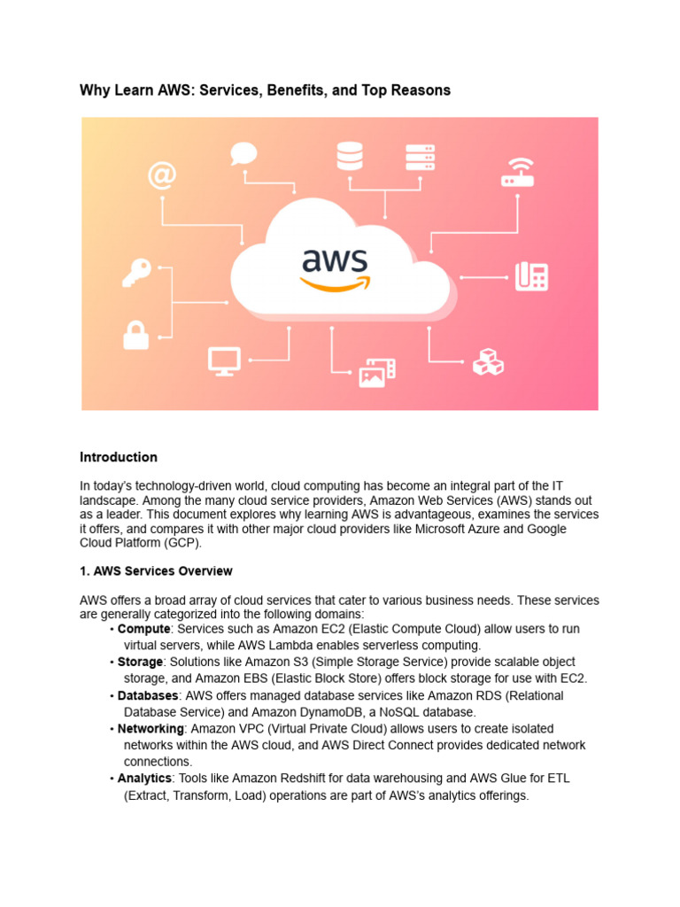 Why Learn AWS: Services, Benefits, and Top Reasons | PDF